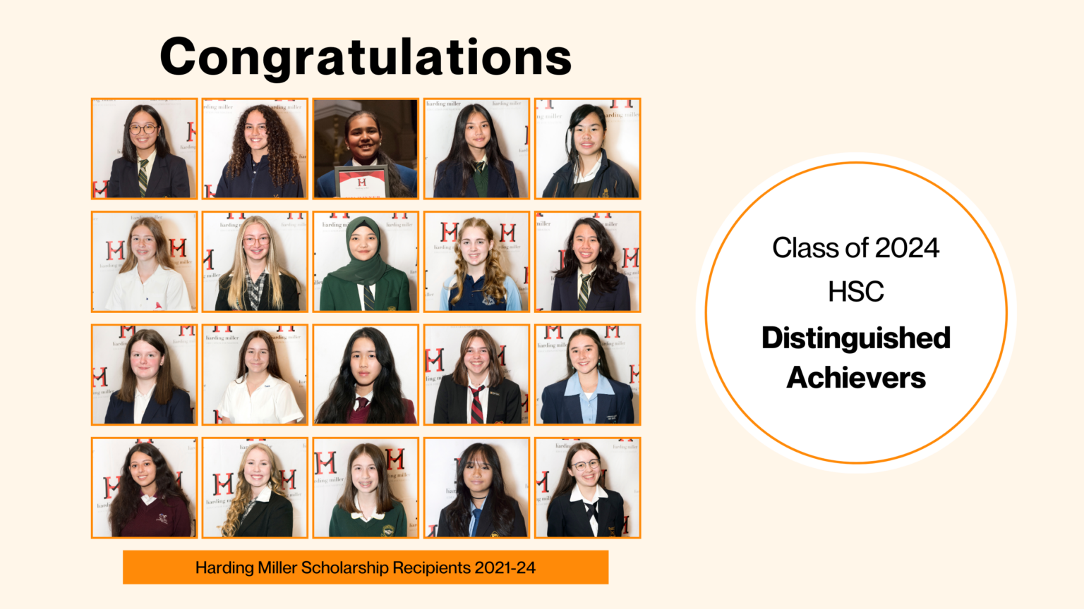 2021 HSC - ALL ROUND ACHIEVERS - Harding Miller Education Foundation